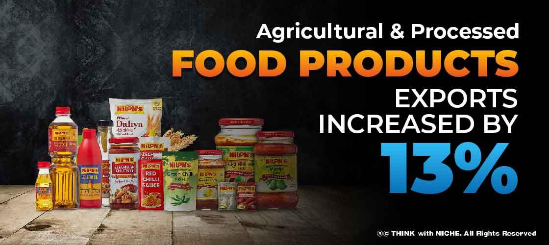 India’s Agricultural and Processed Food Products Exports Increased by 13%