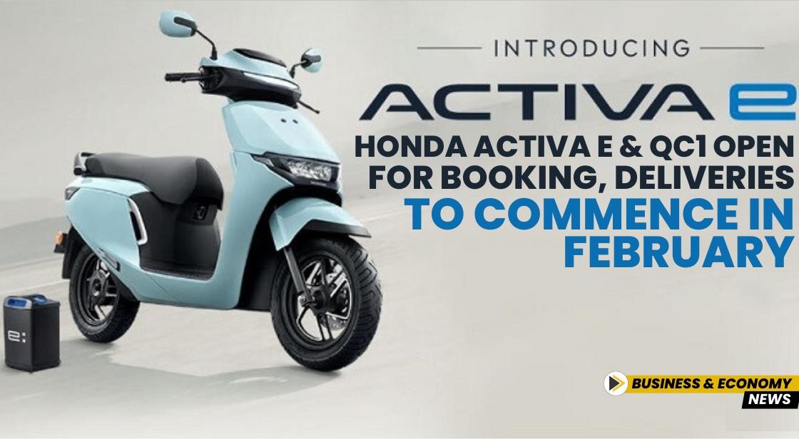 Honda Activa e and QC1 Open for Booking Deliveries to Commence in February